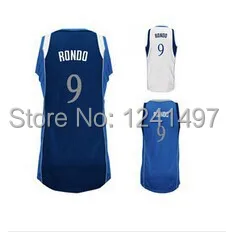 2015 New Style #9 Rajon Rondo Jersey Dallas Navy Blue White Basketball ...