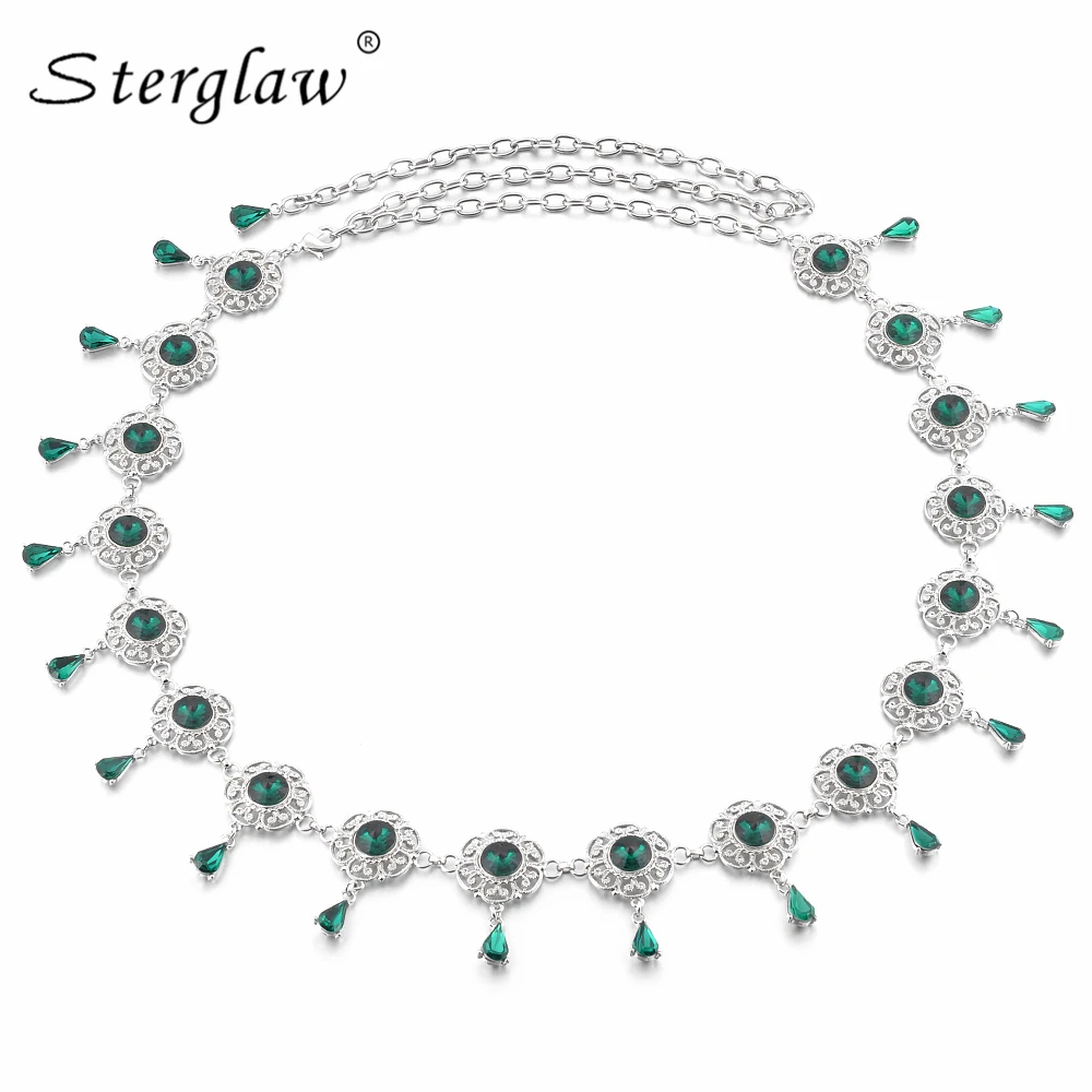 Multicolor Diamond Waist Chain Belt Belts For Women Decorative Feminine