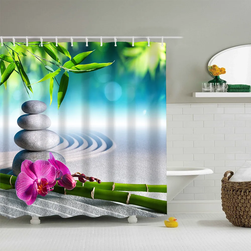 Buy 150cm 180cm Bathroom Waterproof Printing Shower