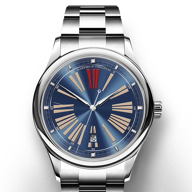KAREBO Mens Automatic Self Wind Mechanical Fashion Business Wristwatch ...