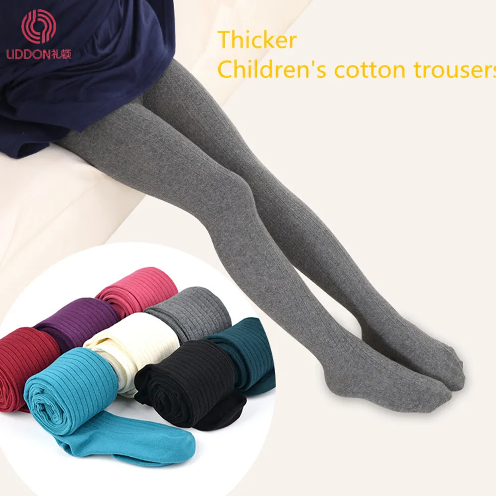 LIDDON Children's pantyhose spring and autumn cotton weight striped ...