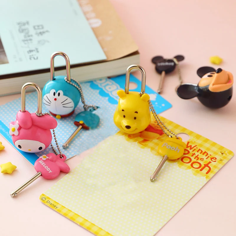 Cartoon lovable key lock toy padlock Luggage anti theft locks Journal ...
