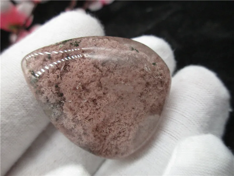 Natural Red Phantom Quartz Water Drop Ghost Rock Stone Mineral Garden ...