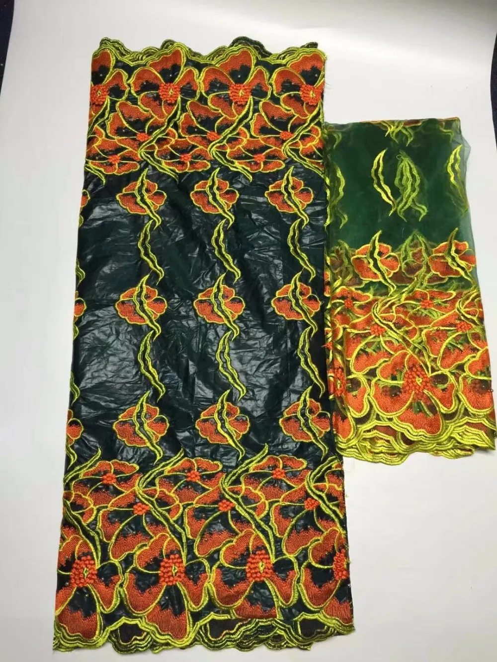 African bazin riche lace fabric 5yard+2yard/lot african bazin riche ...