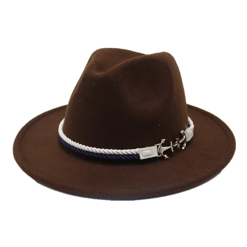 OZyc Sombrero de fieltro de lana para hombre y mujer, sombrero de ala ...
