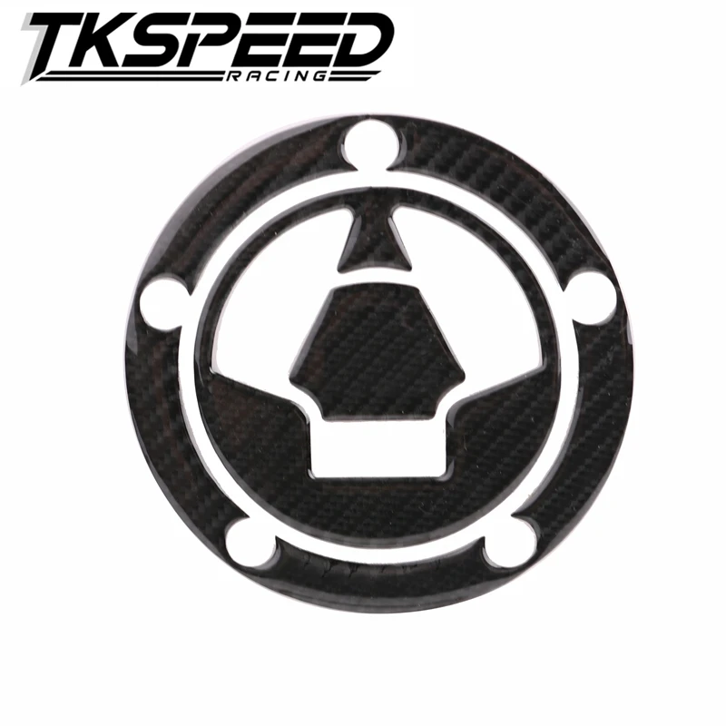 Motorcycle Fuel Tank Cap Stickers Carbon Fibre Motorbike Gas Tank Cover ...