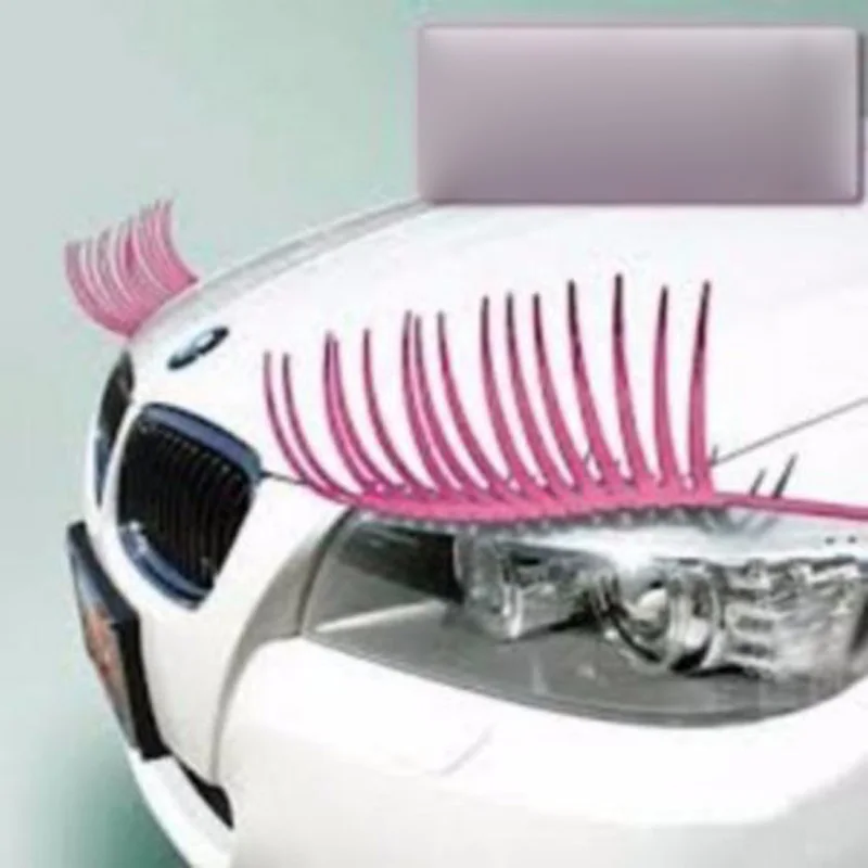 1 Paar Fashion Leuke Auto Styling Stickers Roze Wimpers Voertuig ...