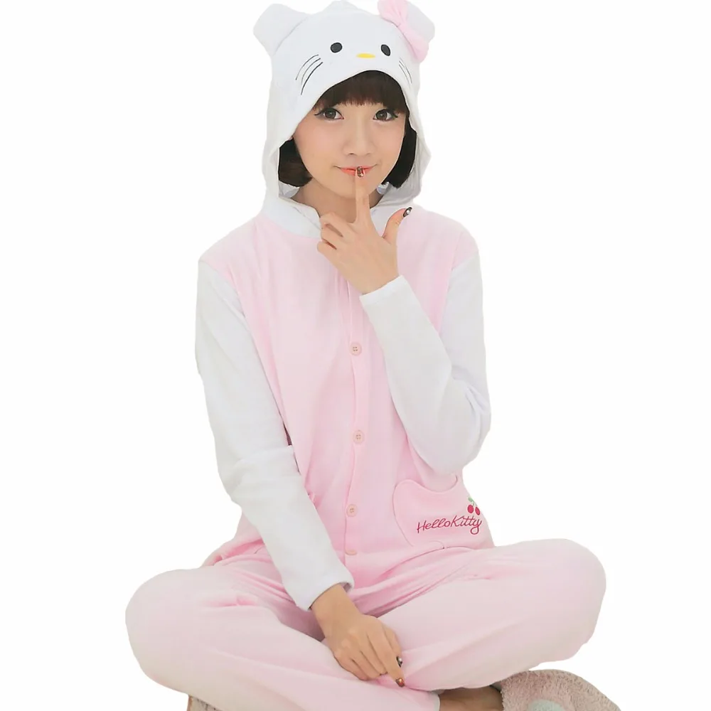2016 Spring Homewear Pajamas Hello Kitty Soft Cartoon Costume Onesies