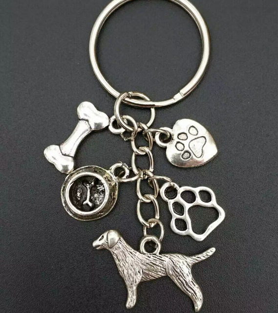 Dog Paw Print Alloy Key Chain