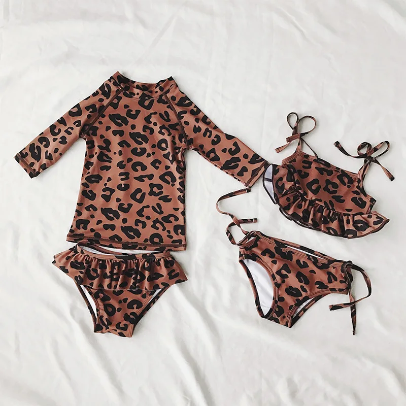 Patty Both Swimsuit Girls Two Pieces Swimwear Kids Children Leopard ...