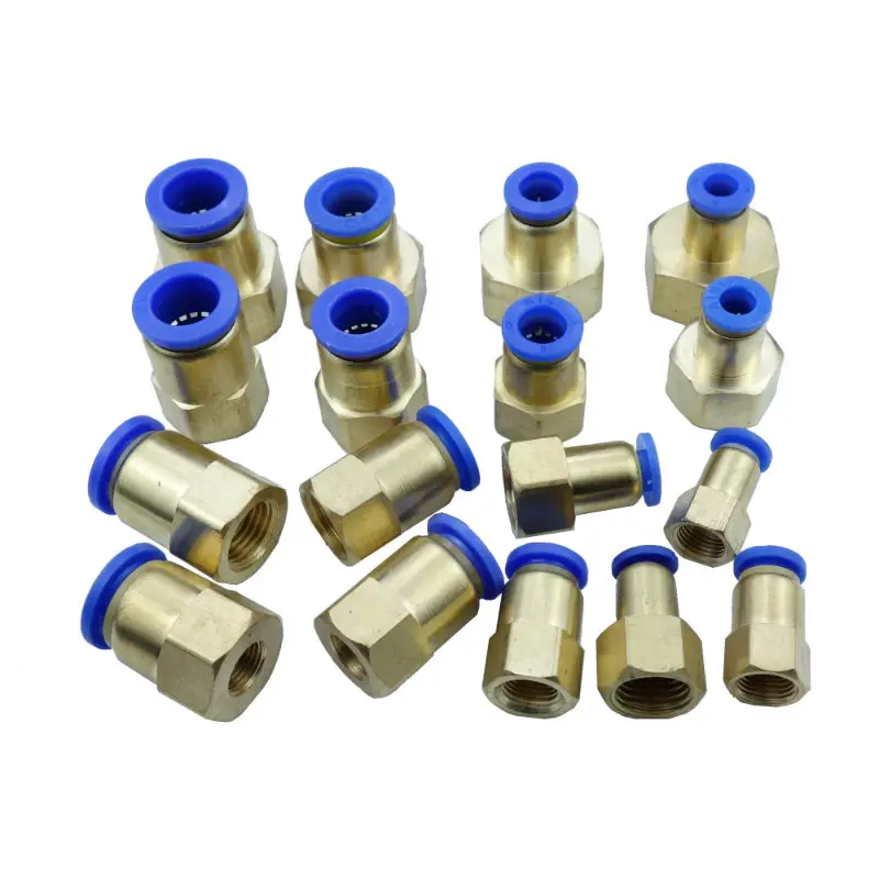Conector hembra recto de ajuste rápido, accesorio neumático bspp de 4mm/6mm/8mm/10mm/12mm OD * 1 ...