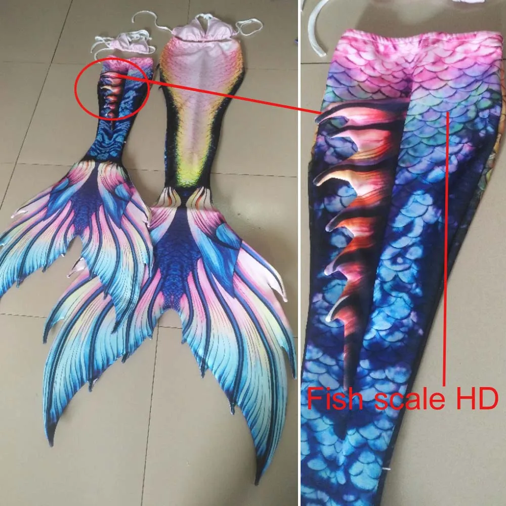 2019 New Hd Stretch Mermaid Tail Costume Swimsuit With Monofin ...