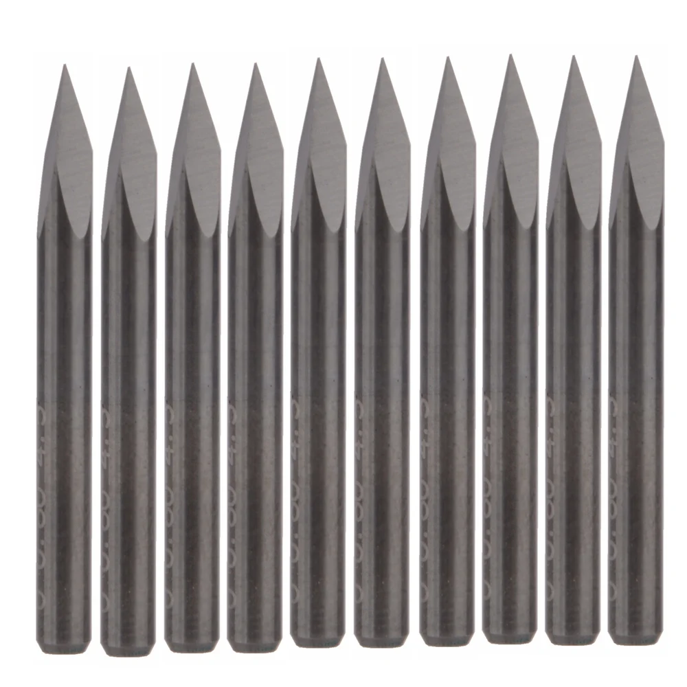 10x-Pyramid-Engraving-Bits-30-Degree-1-8-Carbide-Steel-Router-High ...