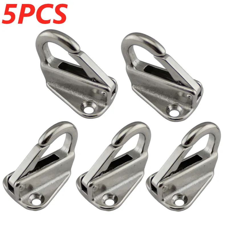 5pcs Marine Grade Stainless Steel Spring Locked Fender Hook Snap ...