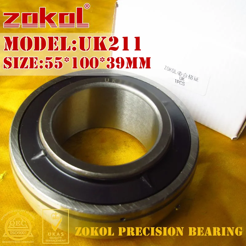 ZOKOL bearing UK211 Taper hole 190511 Pillow Block Ball Bearing 55*100 ...