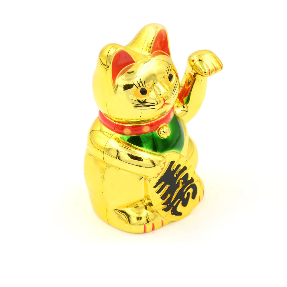 Chinese Lucky Wealth Waving Cat Gold Waving Hand Cat Feng-Shui Lucky ...