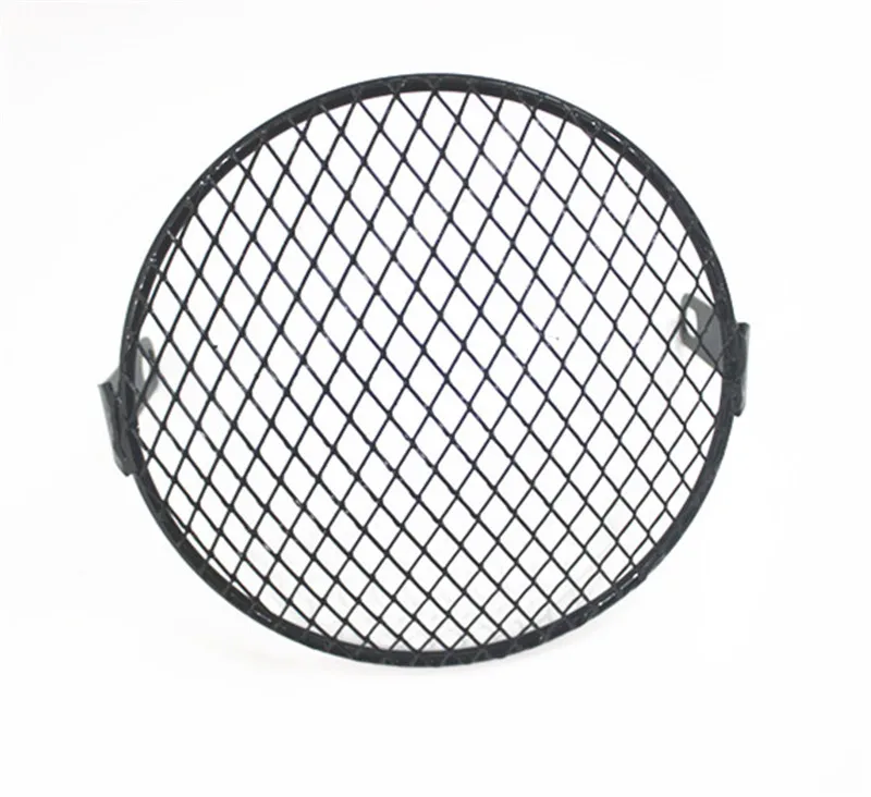 Black-Rhombus-Grid-Grill-Side-Mount-Headlight-Cover-Motorcycle ...