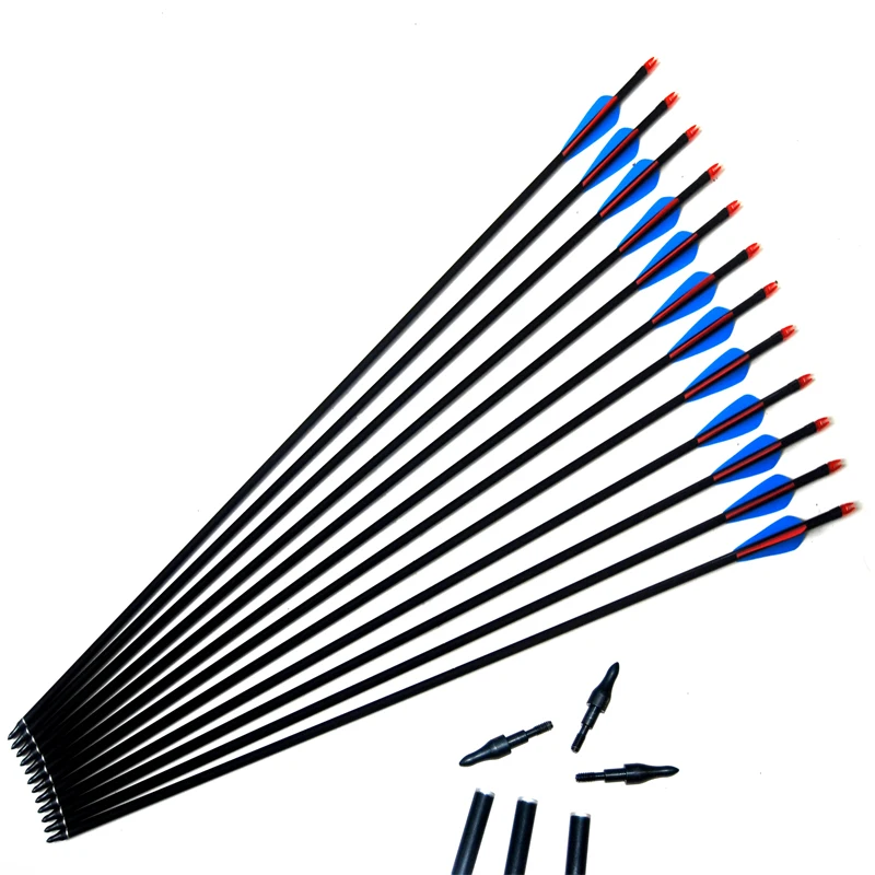 1 30pk Spine 500 Fiberglass Arrow 31.5inches Archery With NockS Proof ...