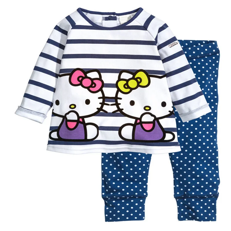 Hello Kitty Cotton Clothing Set Girls Spring Autumn Kids Clothes|kids ...
