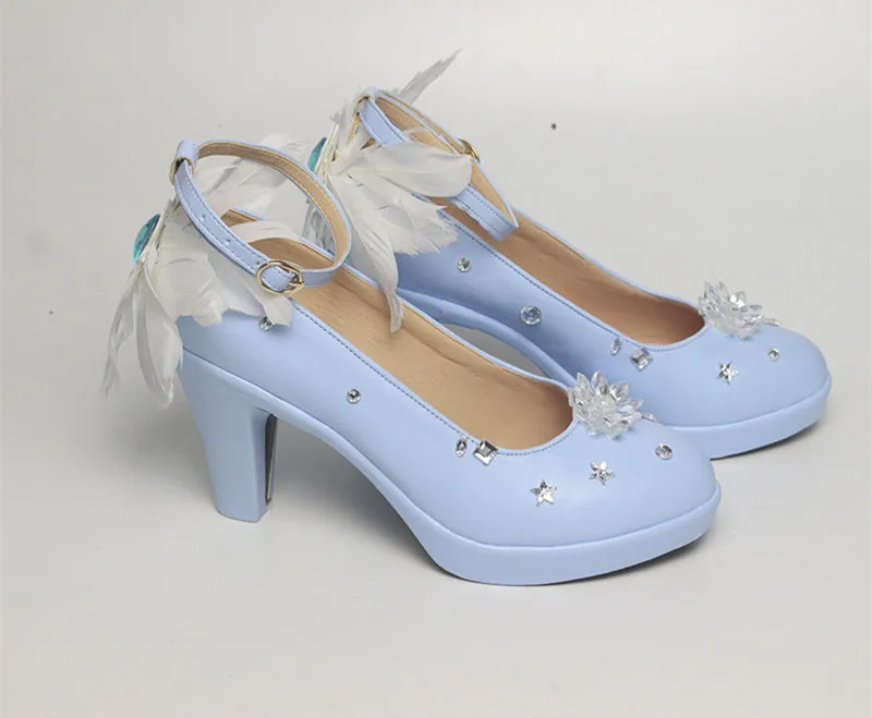 Vocaloid Snow Miku Cosplay Princess Shoes - AllCosplay.com