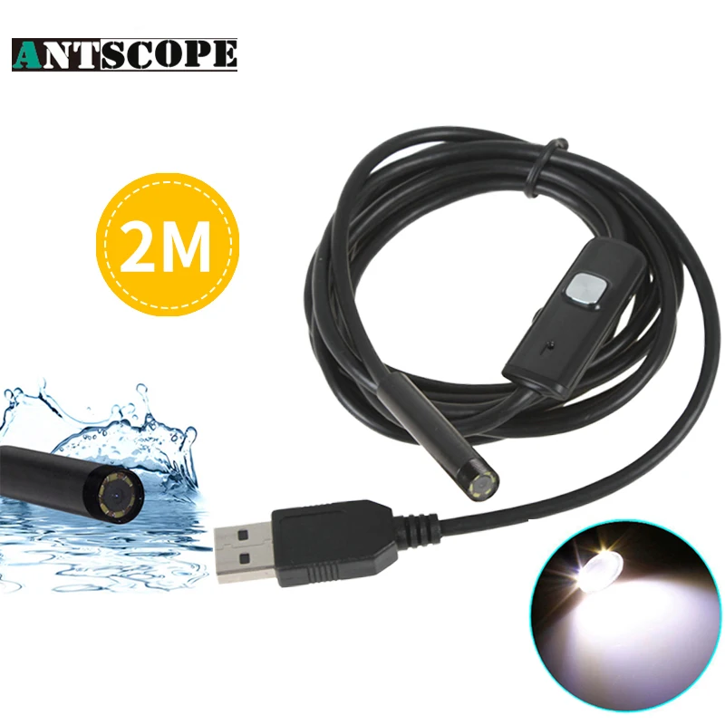 Antscope 2 M USB Caméra Endoscope Réglable Bouton 6LED USB Caméra IP67 ...