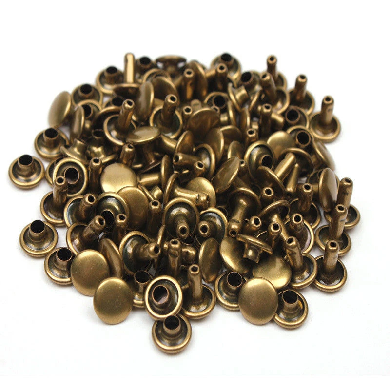 50sets Double Cap Sewing Metal Rivets Punk Spike Decoration Snap ...