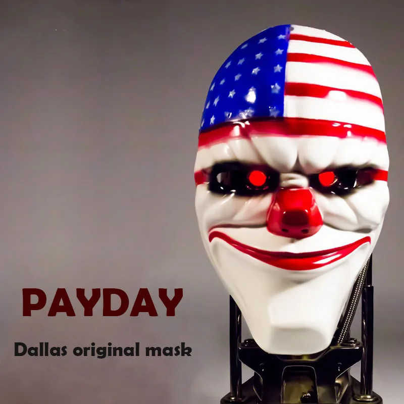 Payday 2 Mask Resin The Heist Dallas/Wolf/Chains/Hoxton cosplay ...