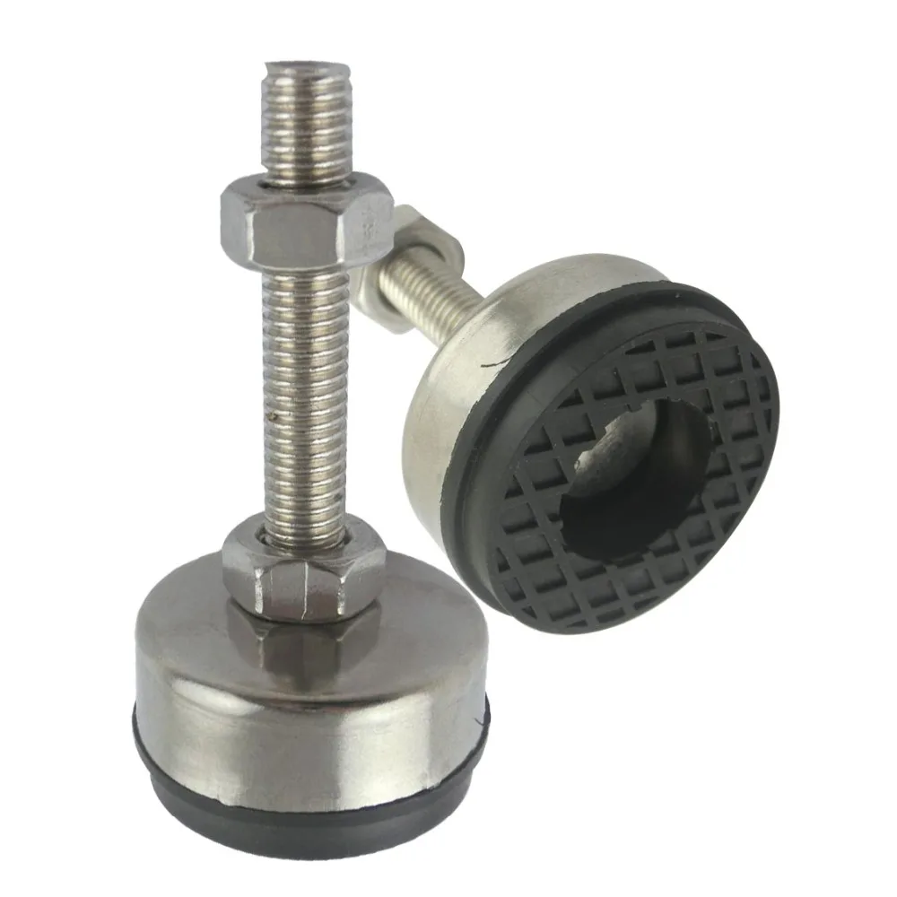 2pcs M14x100mm Adjustable Foot Cups 65mm Diameter 304stainless Non-skid ...