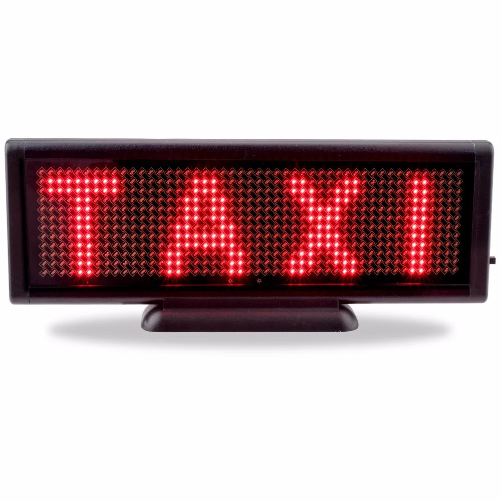 8 6 X 3 Inch RED Led Display Board Usb Charging Scrolling Programmable Mobile Rolling 