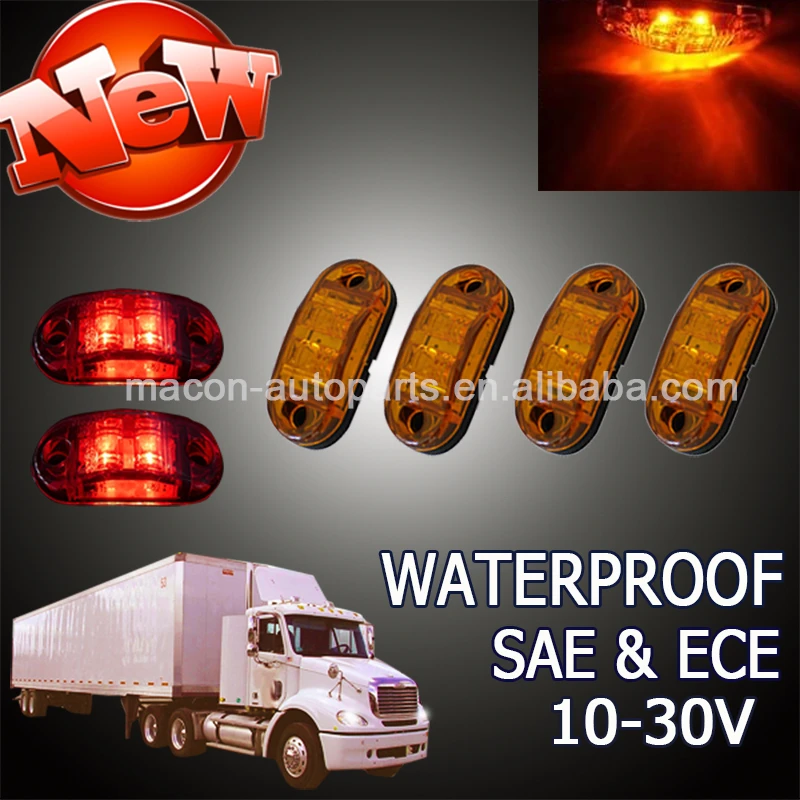 Led Side Marker Lamp Clearance Light E-marked Adr Dot Sae P2 P3 Car ...