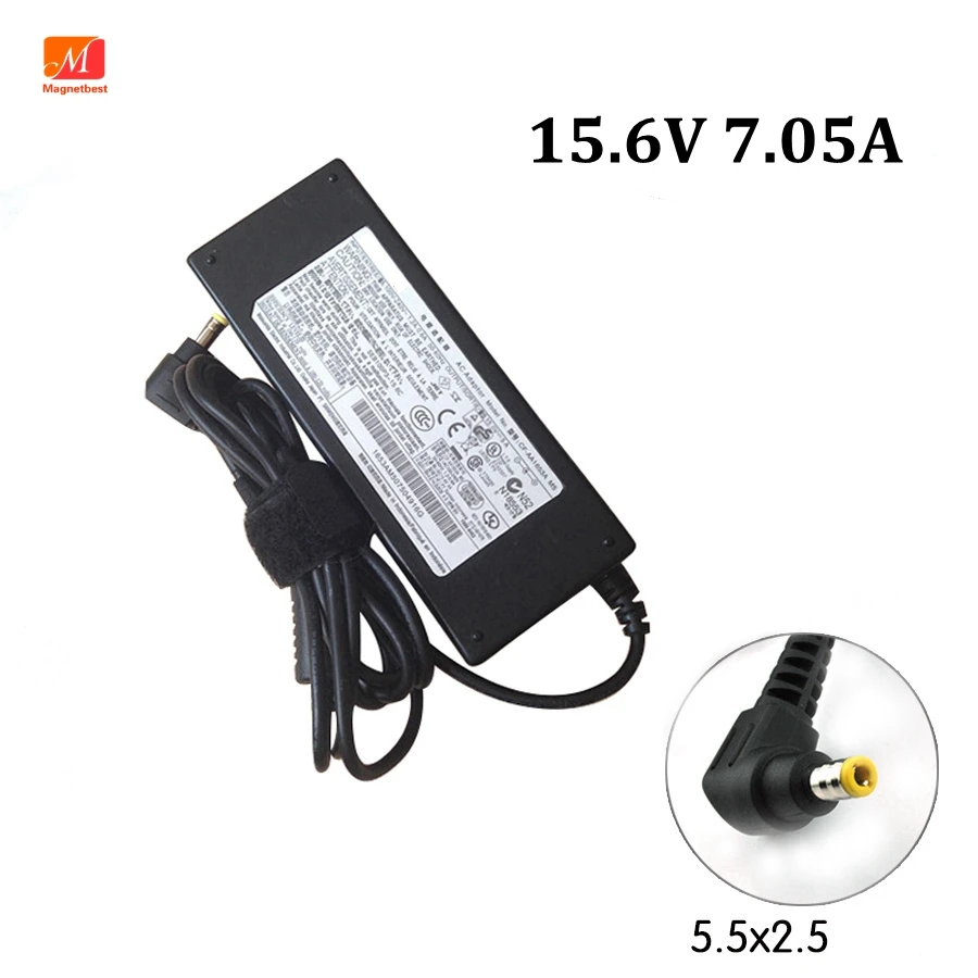 15.6V 7.05A AC Power Adapter CF-AA5713A2E For Panasonic TOUGHBOOK CF-31 ...