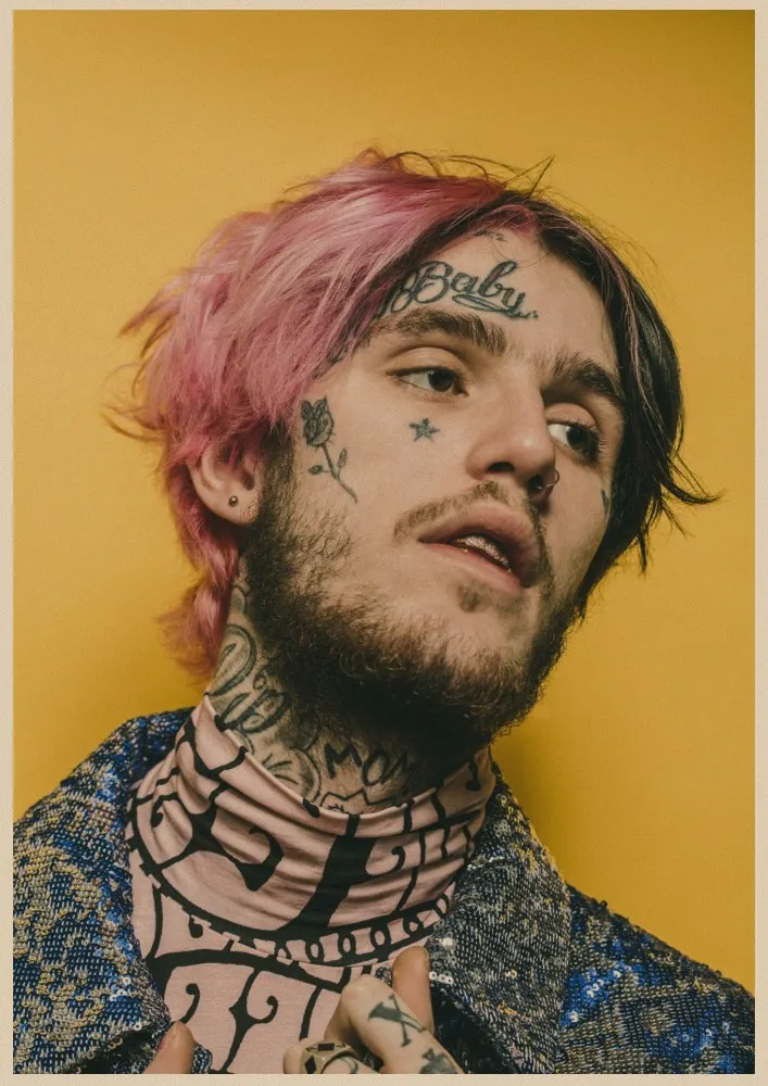 Rapper Lil Peep poster Kraft Paper 2019 Calendar Poster Bar Cafe ...