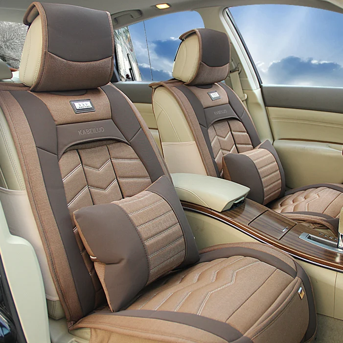 2014 summer new Car seat the back of the whole seatpad linen car seat ...