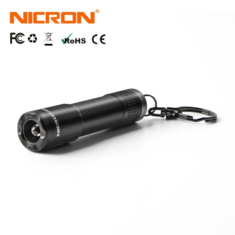 NICRON Micro Mini Flashlight Outdoor 100LM 24M 1xAAA Battery 10Hours ...