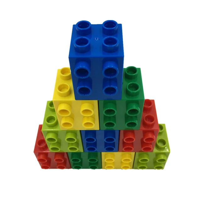 Big Size DIY Building Blocks Sided Figures Bricks 2x2Dot 8PCS ...