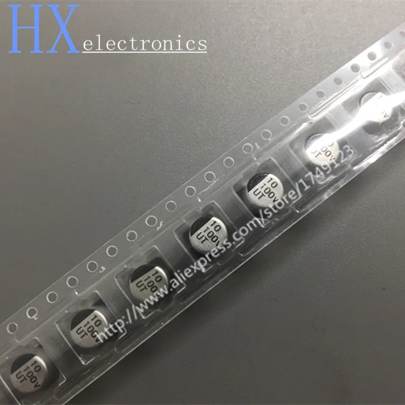 Free shipping 10PCS sale 10UF100V SMD 10uf 100v 6.3*7.7MM 6*7MM|smd|smd ...