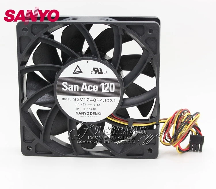 New 9gv1248p4j031 12025 12cm 120mm 48v 0.5a Cooling Fan 20*120*25mm ...