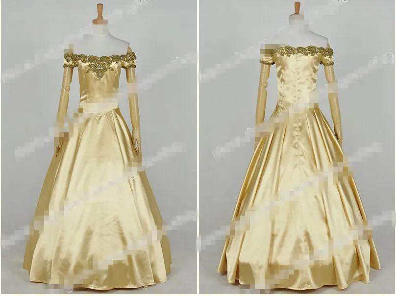 Custom Made Once Upon A Time Season 3 Belle Formal Dress Cosplay ...