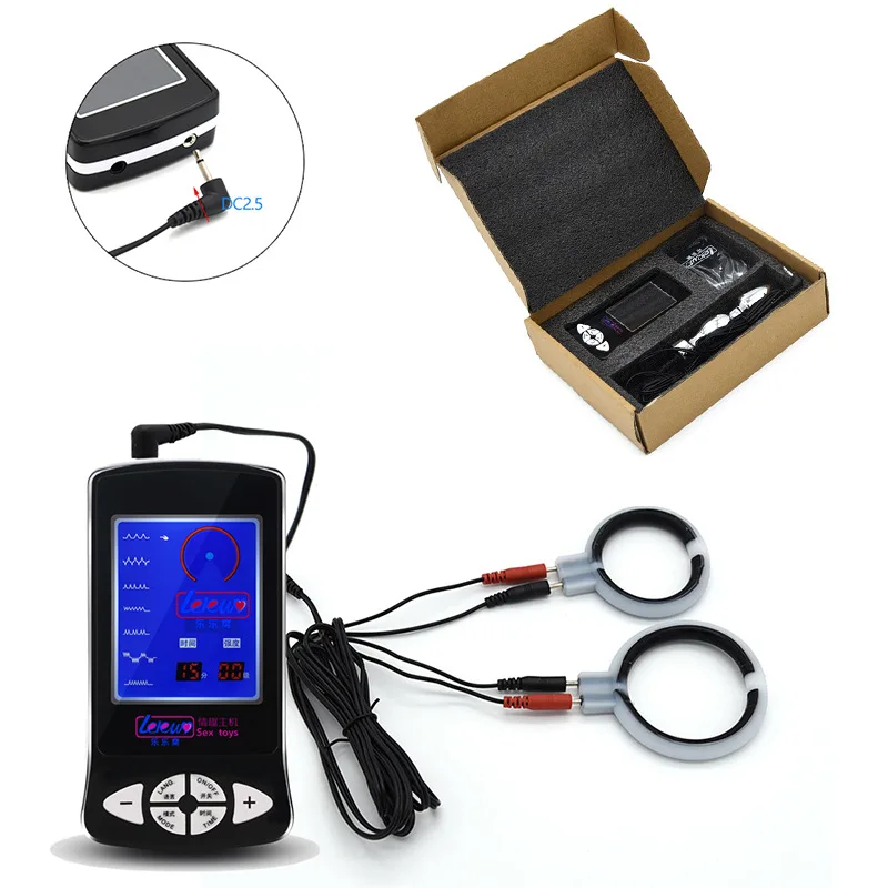 Electric Shock Cock Ring Gay Penis Ring Treatment Orgasm Offbeat Shock ...