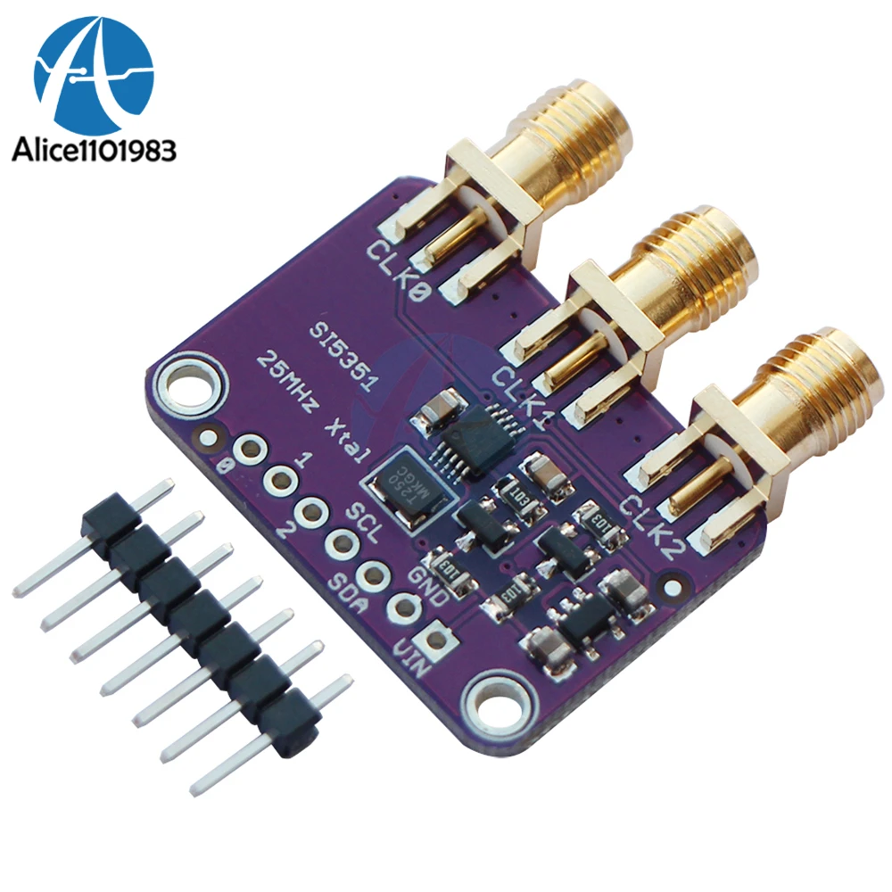 Si5351A I2C 25MHZ Clock Generator Breakout Board 8KHz to 160MHz for ...