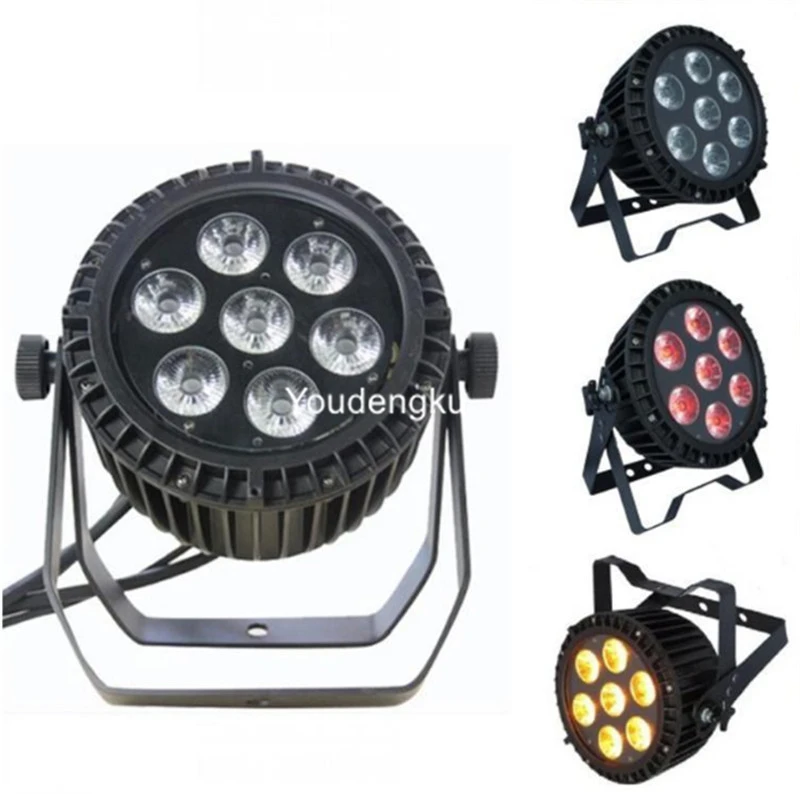 24 pcs waterproof led par spot lights 7*18w slim flat led par light ...