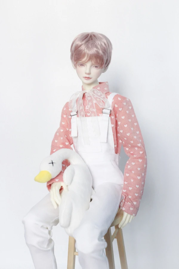 BJD doll clothes with white suspender pants simple cute department 1/4 ...