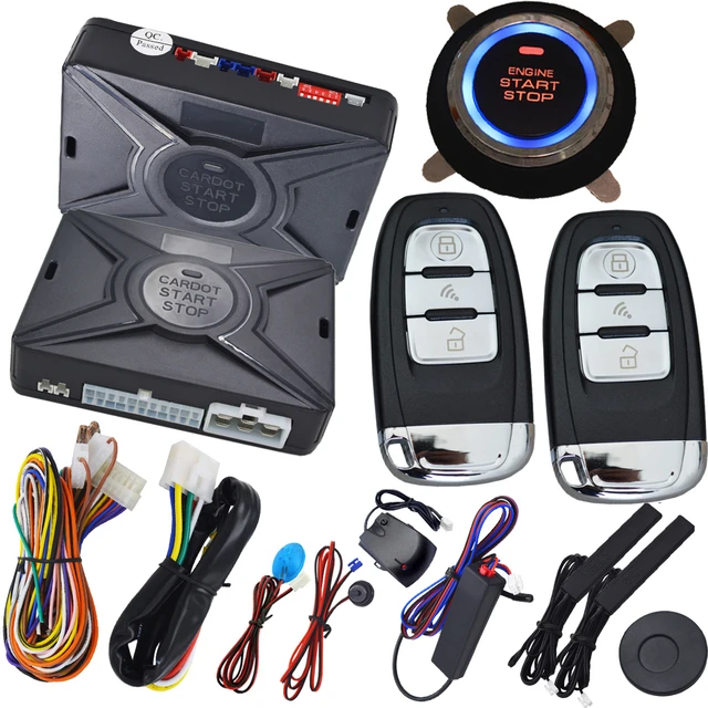 passive car alarm system smart key auto keyless entry central door lock ...