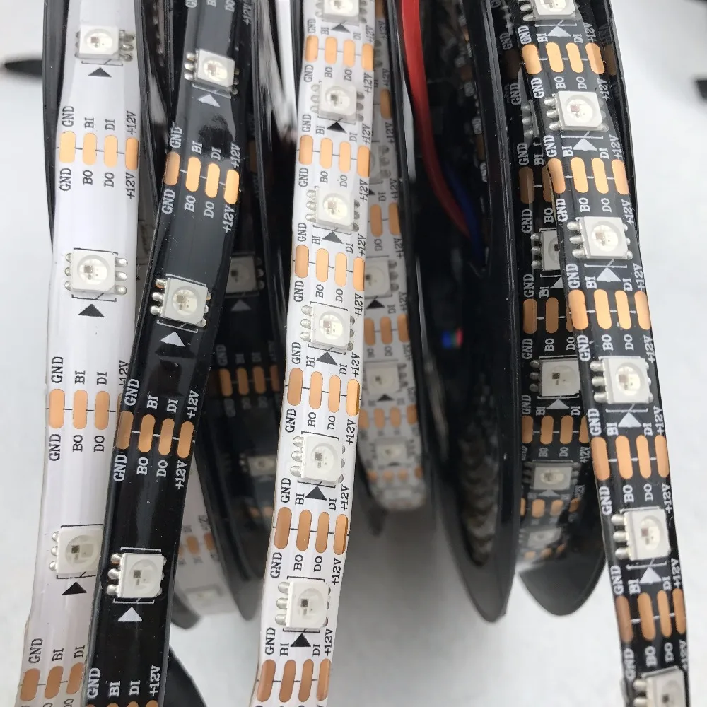 WS2815 DC12V addressable full color RGB LED strip;5m/reel;30LEDs/60LEDs ...