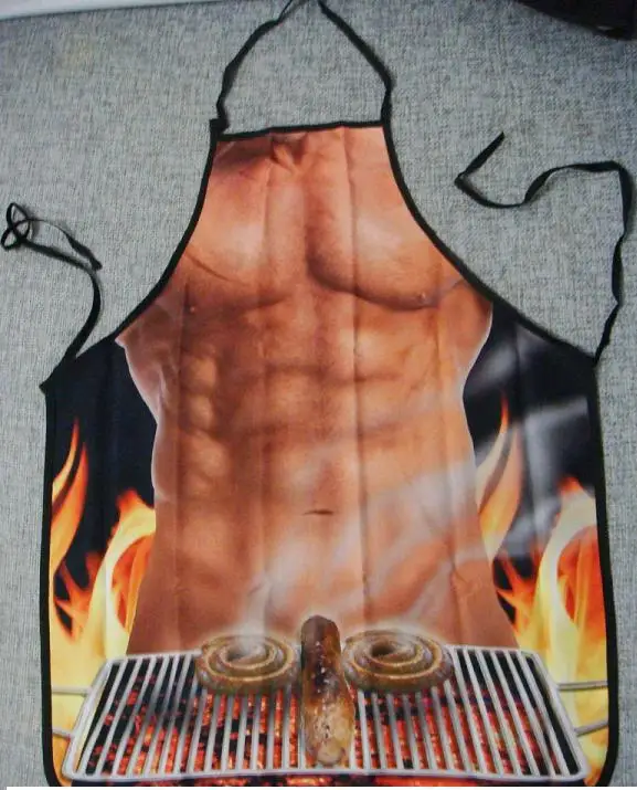 Wholesale Novelty Man Muscle Funny Apron Bbq Bib In Aprons From Home And Garden On