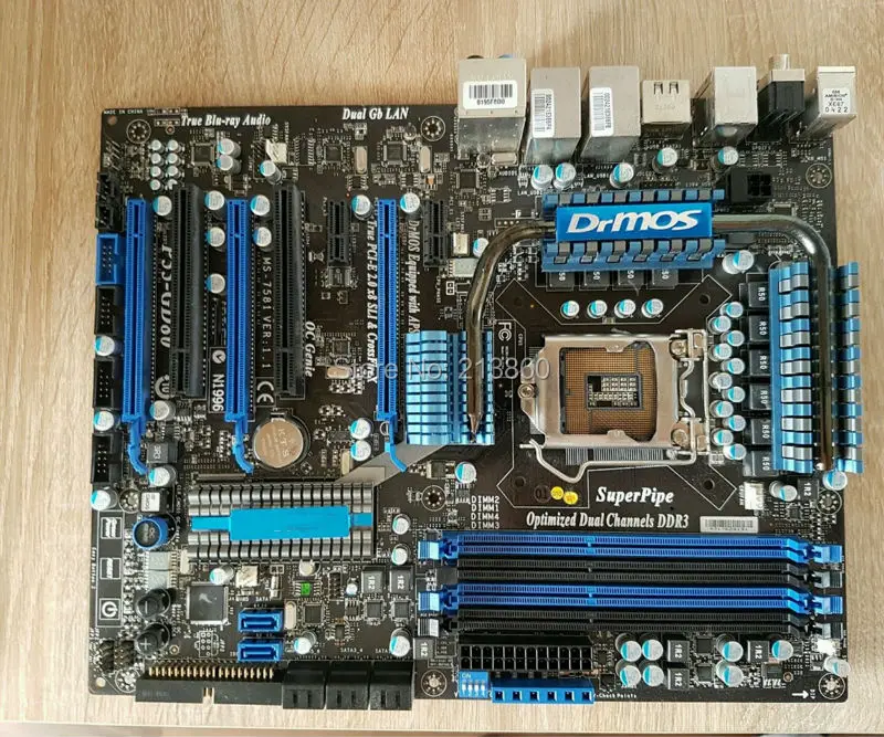 P55 GD80 MS 7581 Socket 1156 Motherboard P55 GD80 100% tested working ...