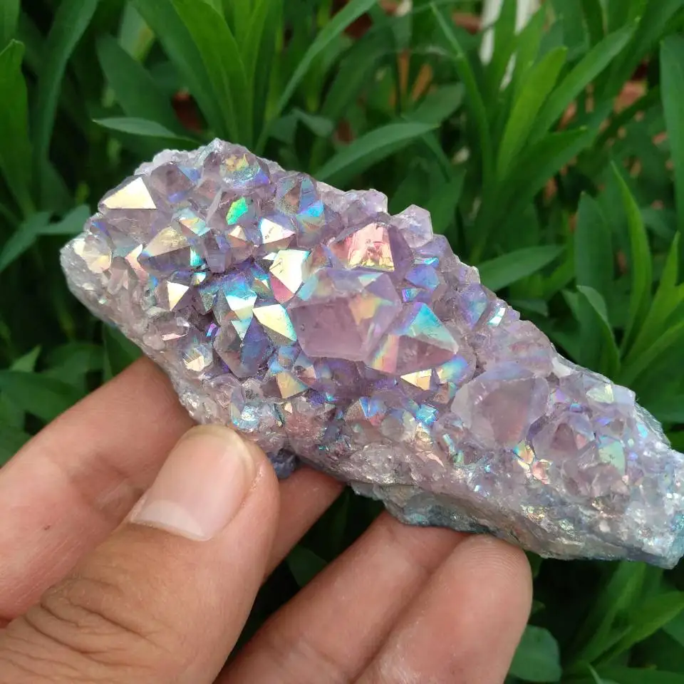 Home Décor Home & Living Rocks & Geodes Angel Aura 214g Aura Amethyst ...
