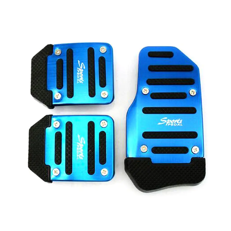 Bbqfuka 3pcsset Non Slip Manual Transmission Car Pedal Cover Aluminum