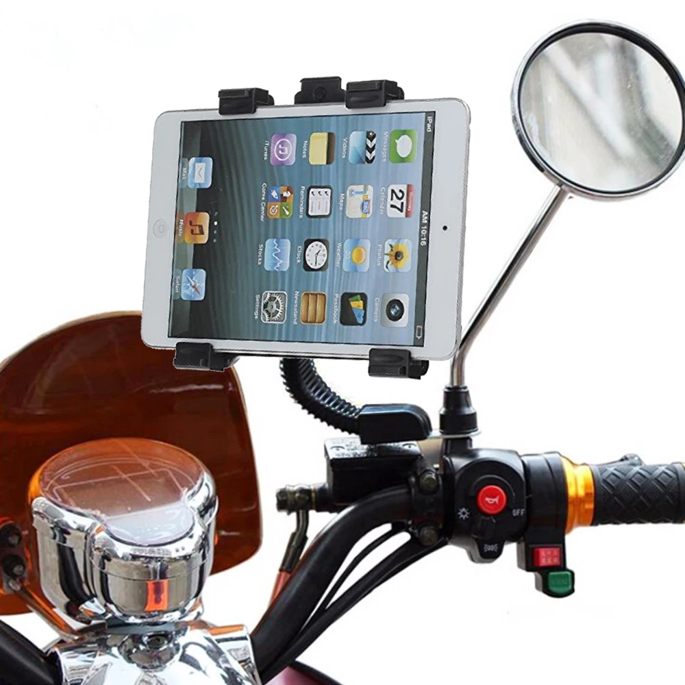 Universal-Bike-Mount-Bracket-Motorcycle-Tablet-PC-Stand-Holder-Aluminum ...