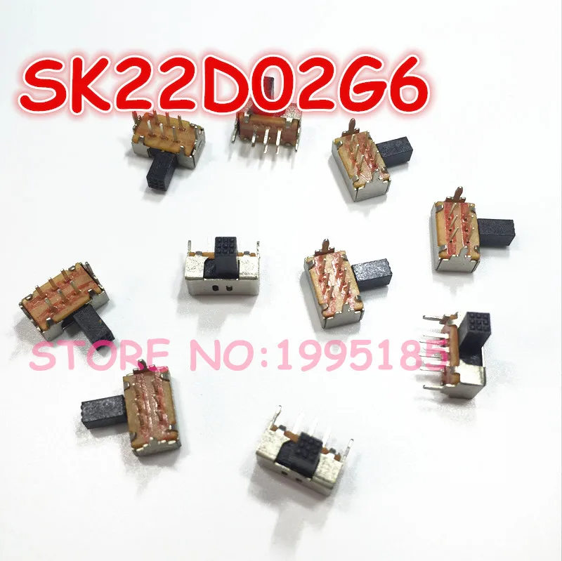 10pcs/lot SK22D02 toggle switch flapper SK 22D02 2P2T two double block ...